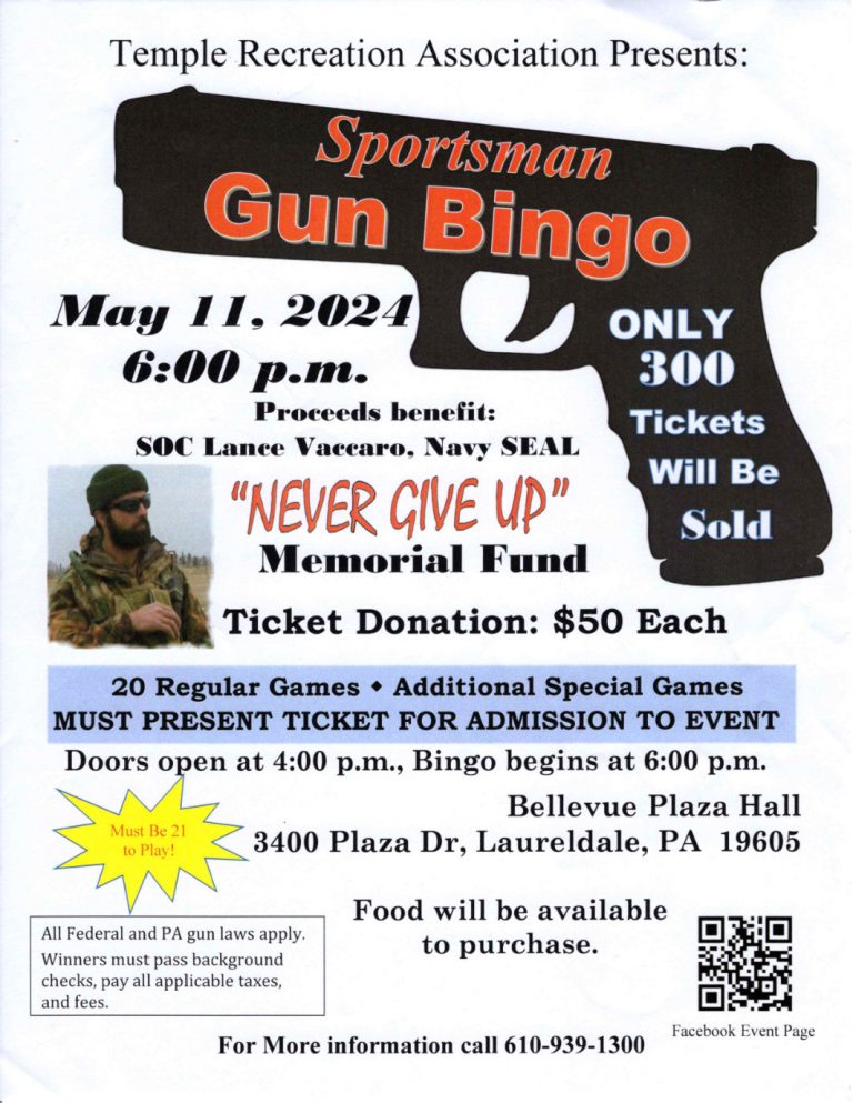 Sportsman Gun Bingo - The Bellevue Plaza Hall